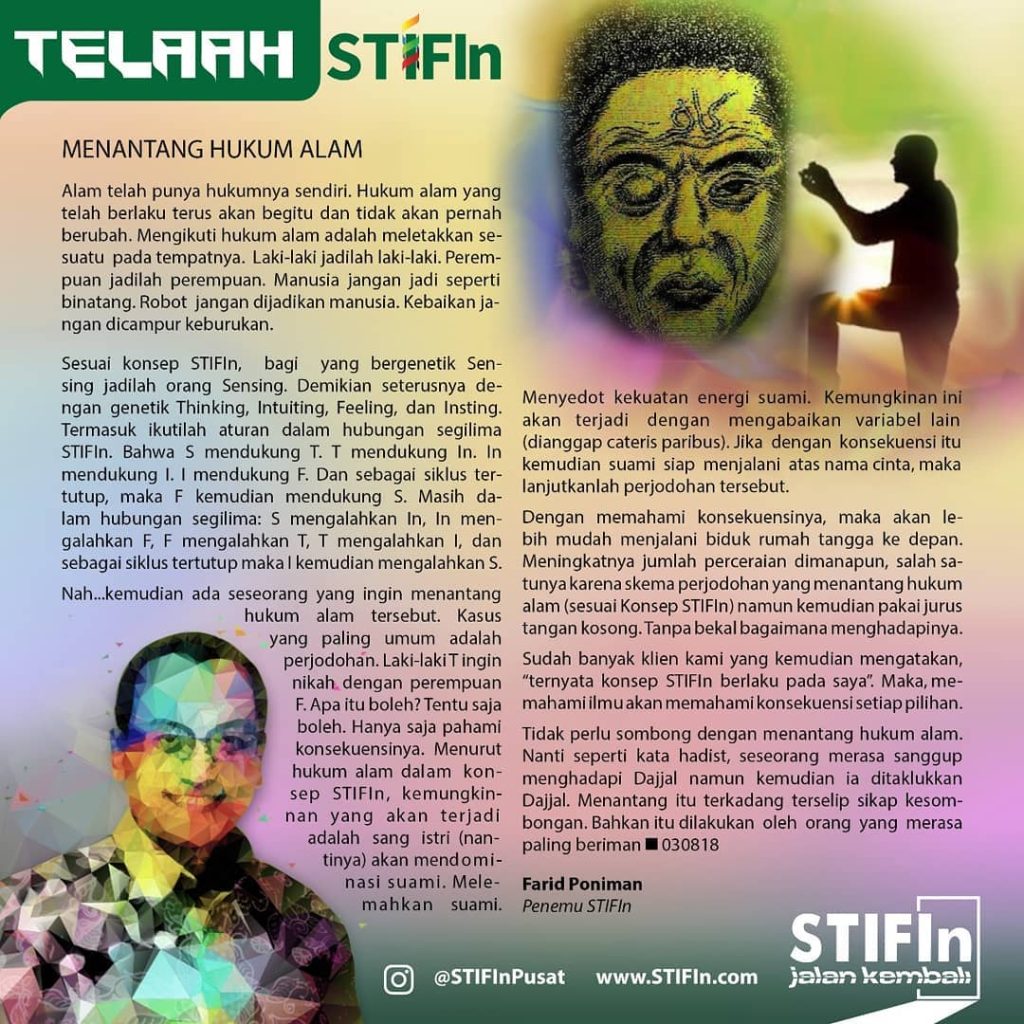 Telaah STIFIn : Menantang Hukum Alam - STIFIn Net